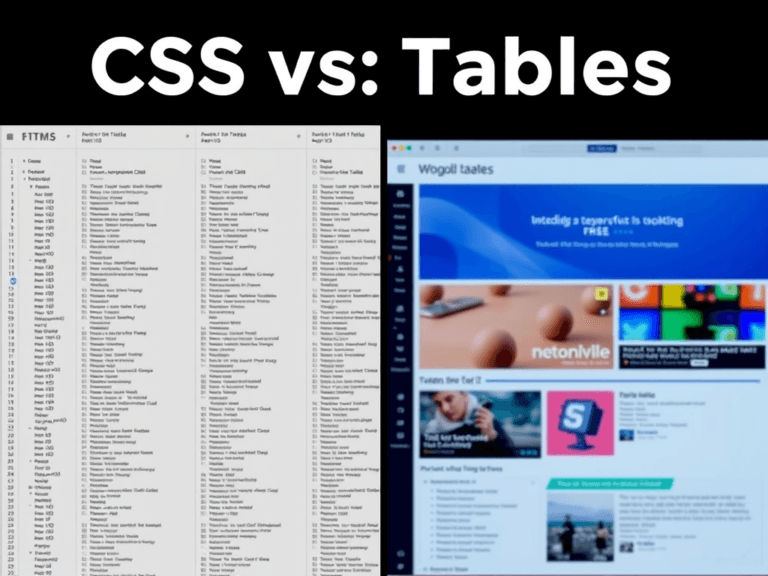 CSS vs Tables: Optimal Layout Choices for Modern Websites